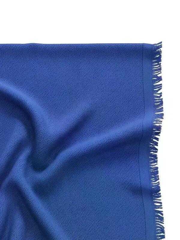 EMERSON RENALDI Fringed Cashmere Scarf - Cobalt Blue
