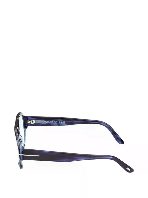 TOM FORD Tortoiseshell-effect Pilot-frame Glasses