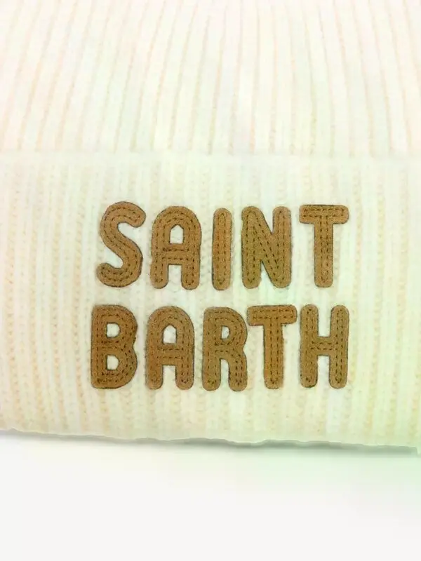 MC2 SAINT BARTH Logo-patch Ribbed Beanie Hat