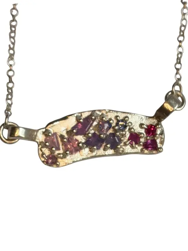 WE THE STARS Sapphire Plate Choker