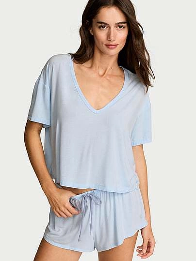 Victoria's Secret Sosoft Modal™ V-neck Short Pajama Set - Blue