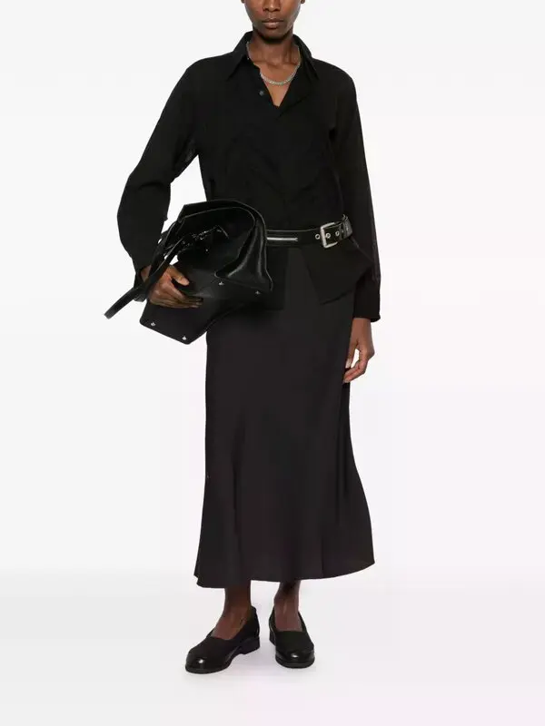 Our Legacy Jumble Ruched Long-sleeve Shirt