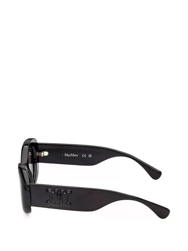 Max Mara Logo-plaque Oval-frame Sunglasses