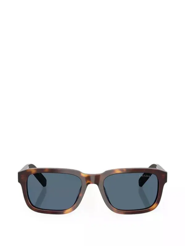 Prada Tortoise-shell Rectangle-frame Sunglasses - Brown