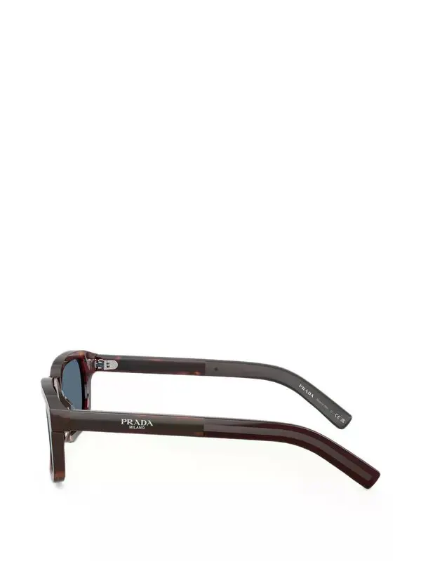 Prada Tortoise-shell Rectangle-frame Sunglasses