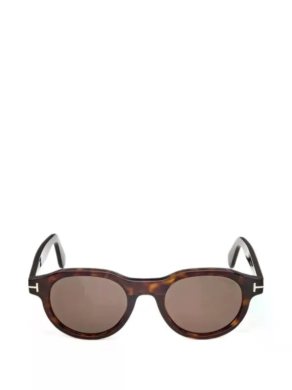 TOM FORD Nils-02 Round-frame Sunglasses - Brown
