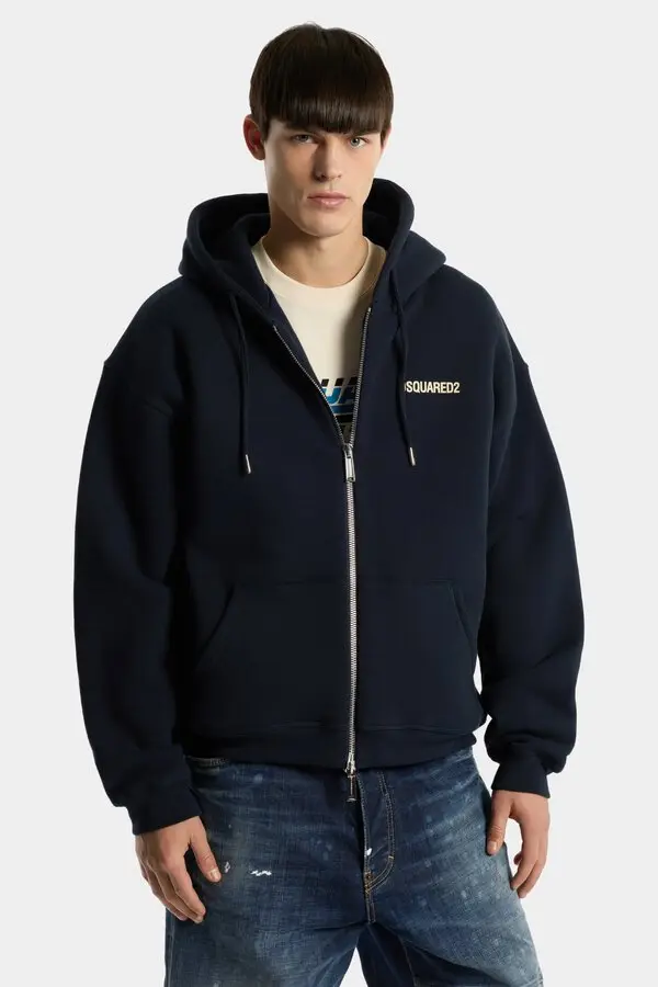 Dsquared2 Relax Fit Zipped Hoodie