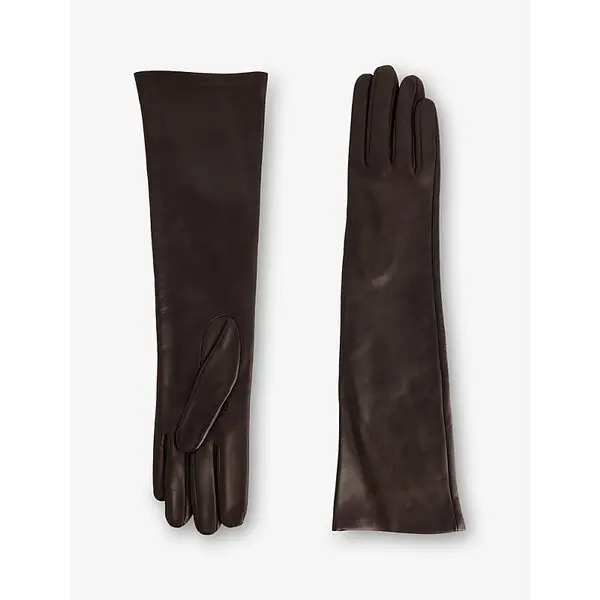 Nour Hammour Long Leather Gloves