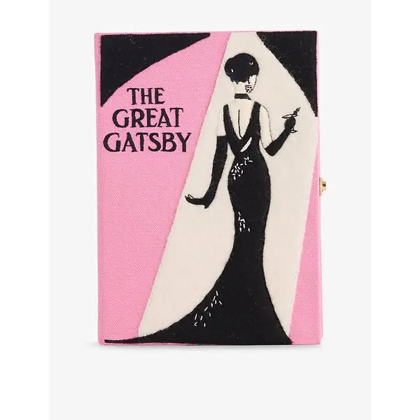 OLYMPIA LE-TAN Great Gatsby Clucth Embroidered Book Clutch Bag - Carnation