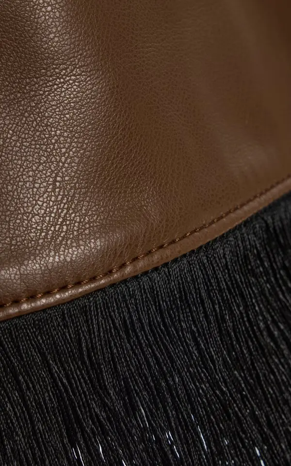 Alexis Evadne Fringed Faux Leather Mini Dress