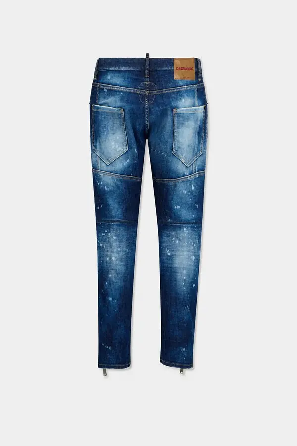 Dsquared2 Medium Cloudy Biker Zips Jeans