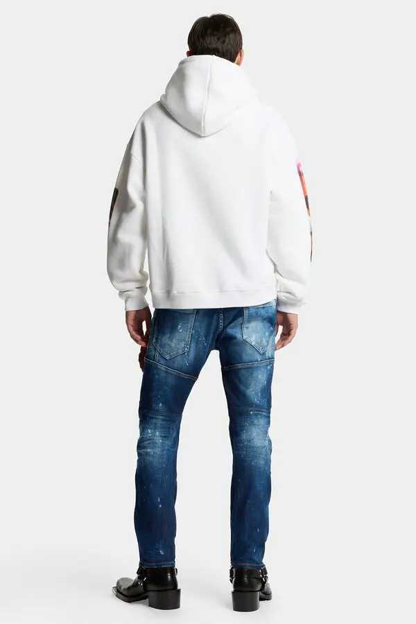 Dsquared2 Medium Cloudy Biker Zips Jeans