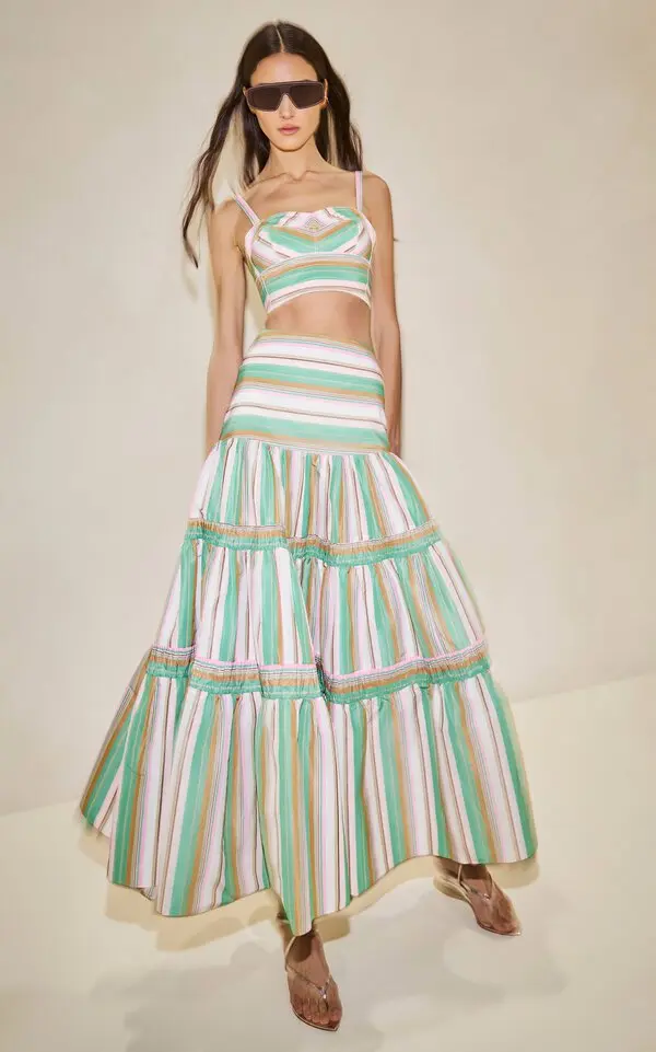 Alexis Maurice Twill Midi Skirt