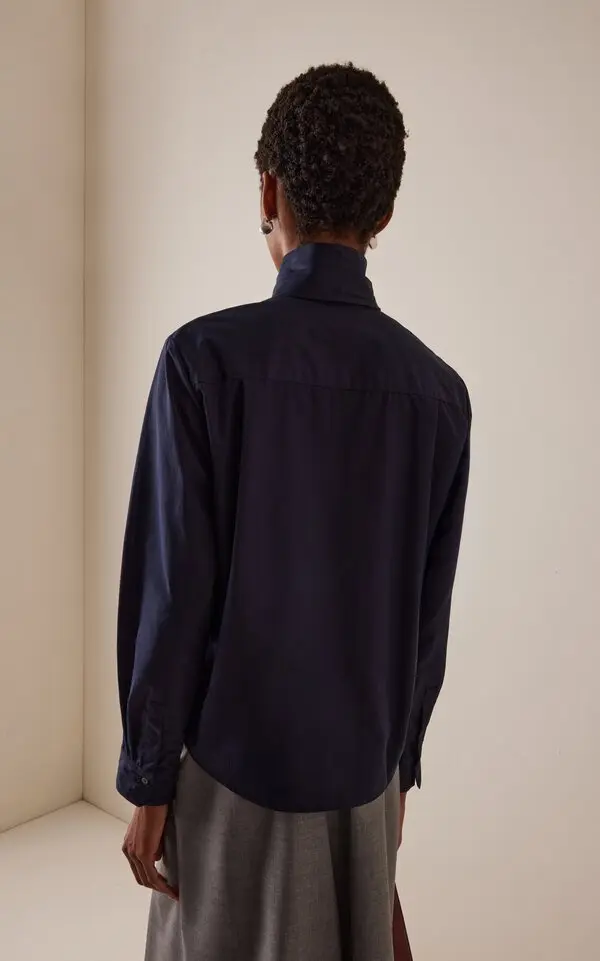 TWP Crepe Tie Top - Navy