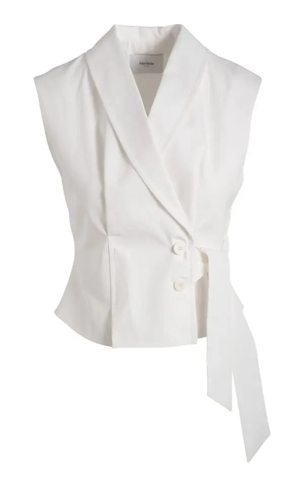 Merlette Aura Cotton-blend Twill Top