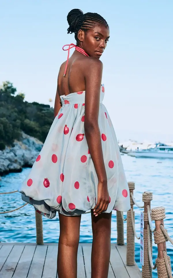 LA FUORI The Coquette Silk Mini Dress