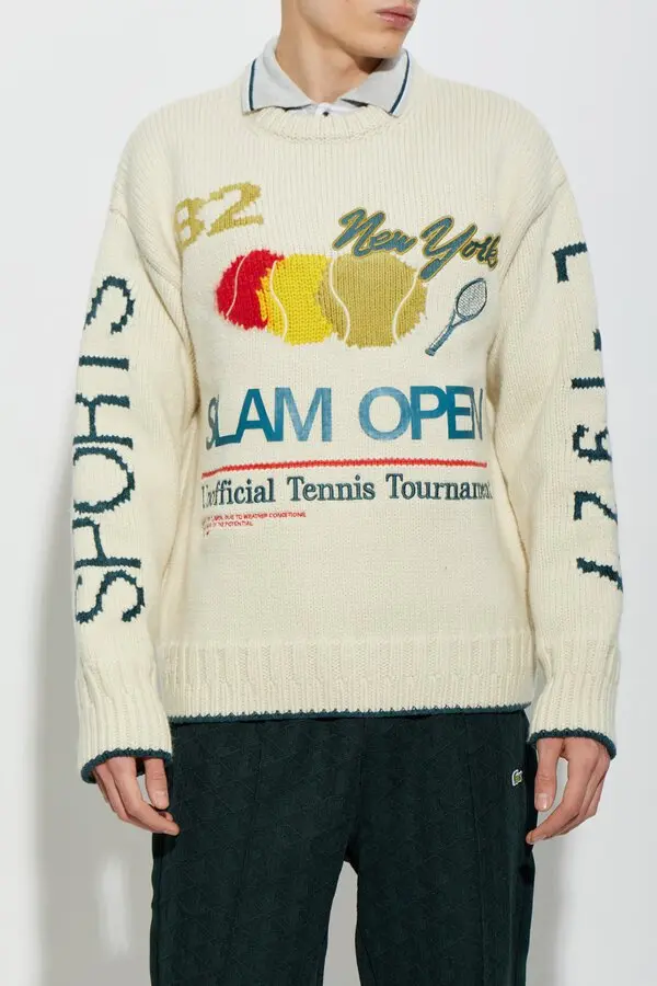 Lacoste Wool Sweater With Embroidery