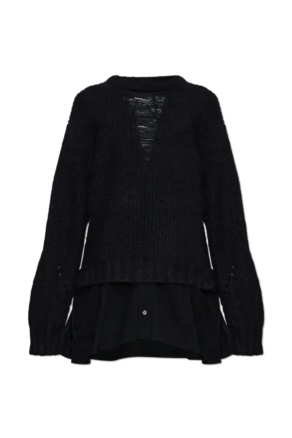 SONGZIO Combined-material Sweater - Black