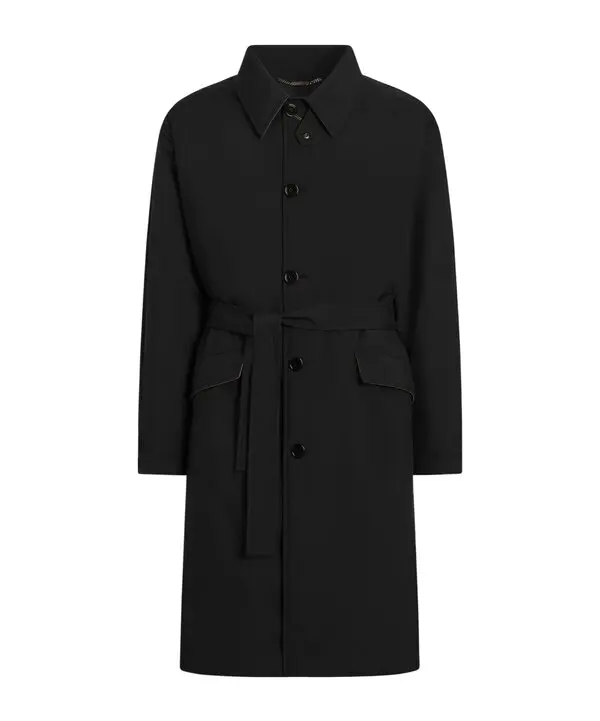 Dolce & Gabbana Dolce Gabbana Belted Waterproof Car Coat - Black