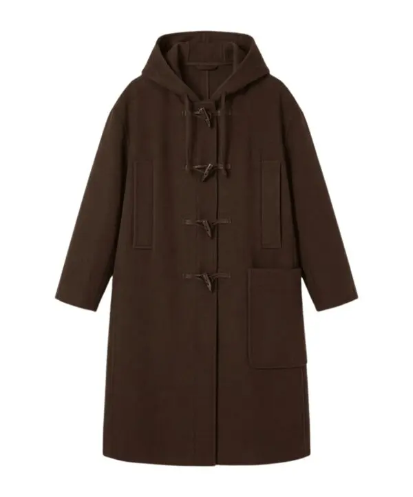 Officine Générale Lilja Hooded Toggle-fastening Coat - Brown