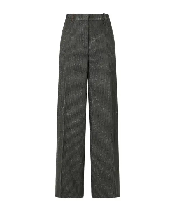 Peserico Pinstriped Wide-leg Pants