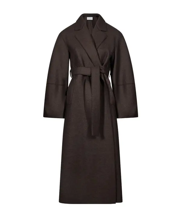 Harris Wharf London Belted Balloon-sleeve Oversized Coat