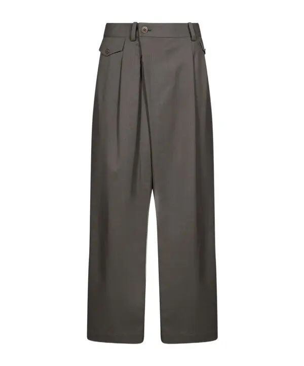 Issey Miyake High-waist Straight-leg Trousers - Gray