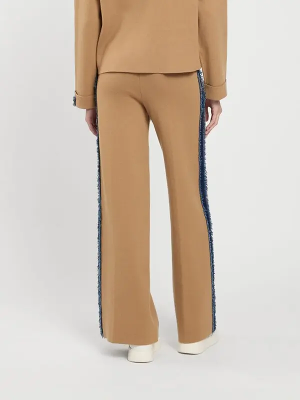 TWINSET Knit Trousers With Denim Trim