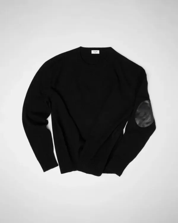 Celine Classic Elbow-patch Crewneck
