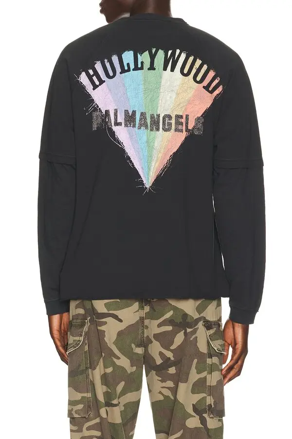 Palm Angels Neon Blvd Double Layer Long Sleeve