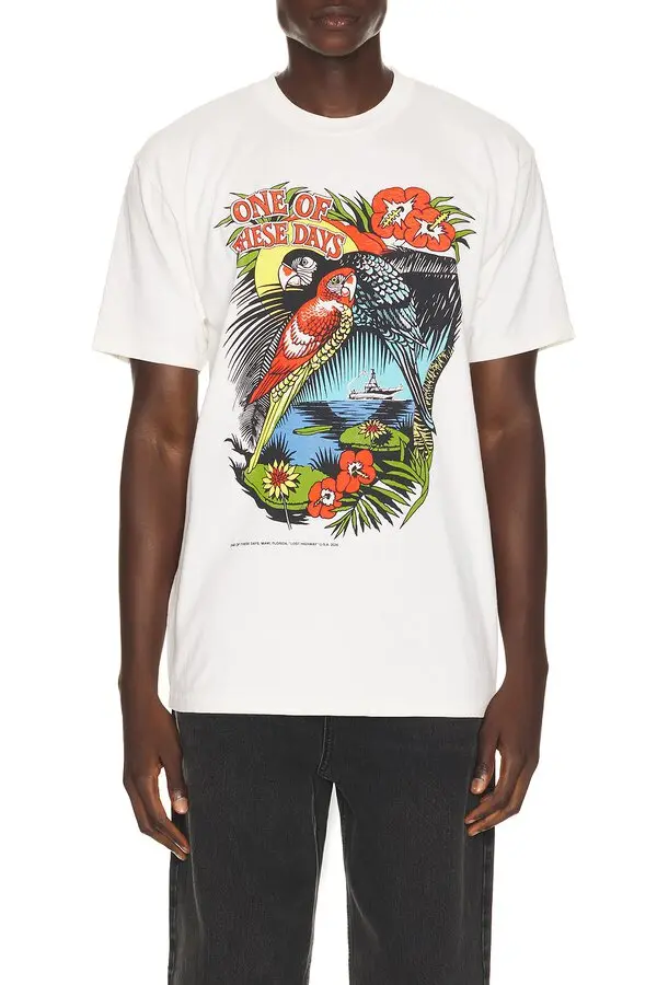 ONE OF THESE DAYS X Revolve X Miami Design 01 Tee In White - Bone