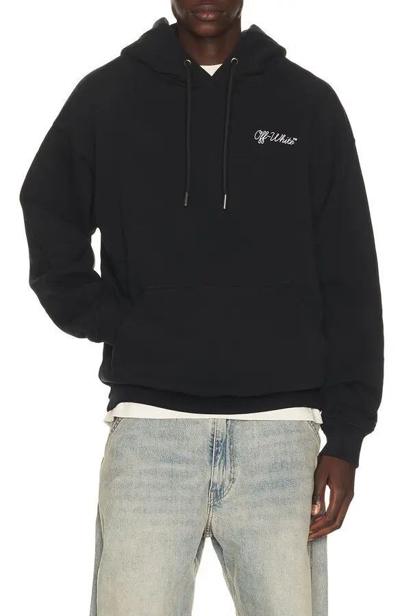Off-White Script Logo Skate Hoodie - Black