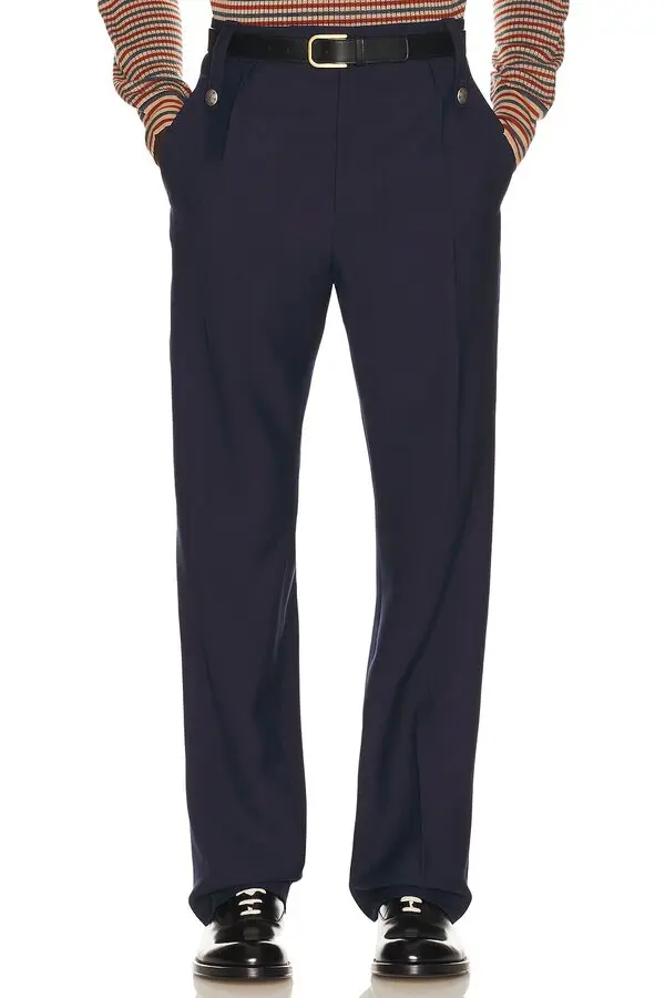 Marni Straight Leg Trousers In Blue