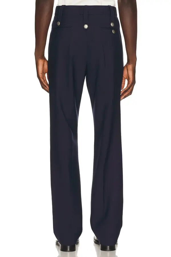 Marni Straight Leg Trousers In Blue