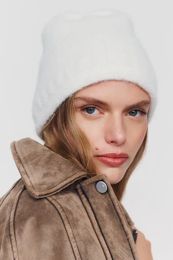 Anthropologie Cuffless Beanie - Ivory