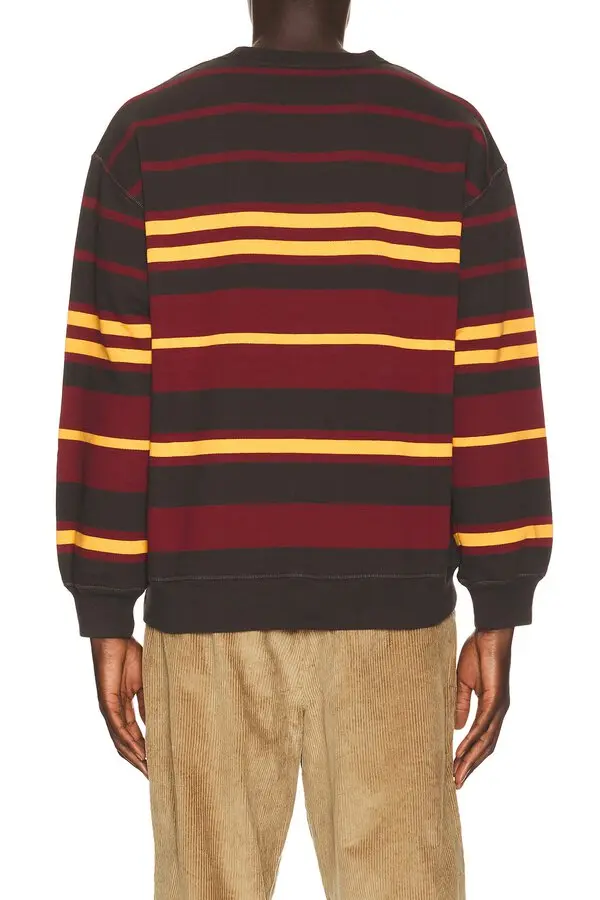 PARRA Sweatstriped Crew Neck Sweatshirt