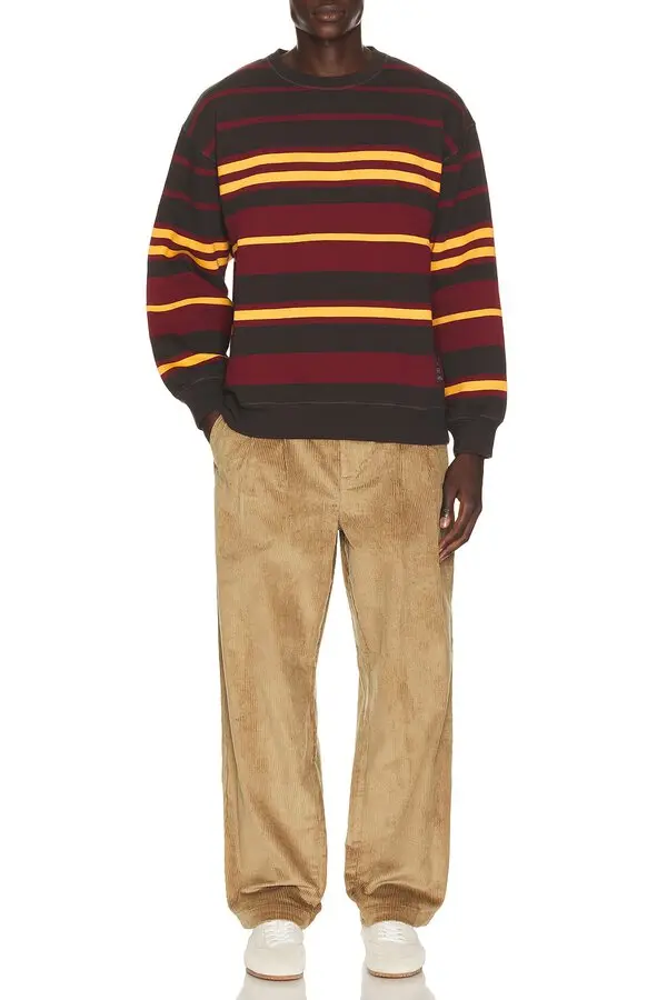 PARRA Sweatstriped Crew Neck Sweatshirt