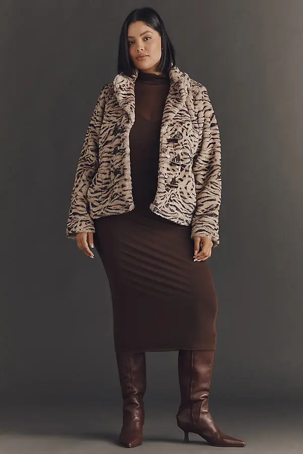 HUTCH Plus Tiffy Faux Fur Coat Jacket