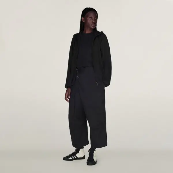 Adidas Y-3 Rayon Twill Hooded Track Jacket - Black