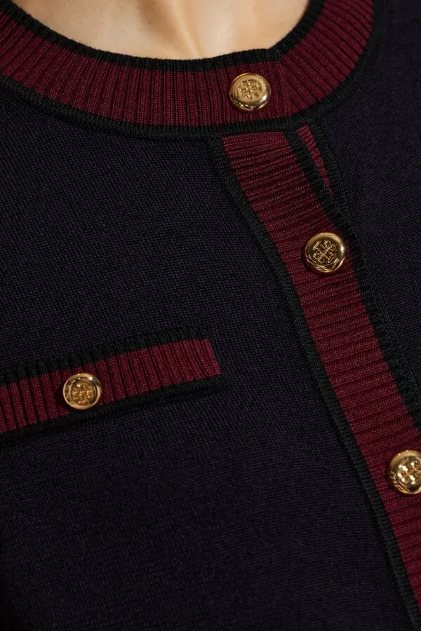 Tory Burch Wool Cardigan With Pockets
