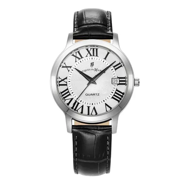 JACQUES DU MANOIR Gents Genesis Watch With Black Leather Strap