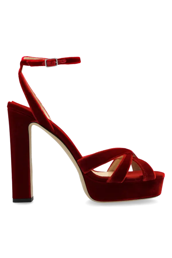 JIMMY CHOO Kove’ Platform Sandals - Red