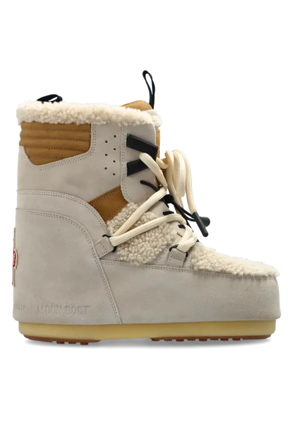 Moncler Icon Low Biker Snow Boots - Grey