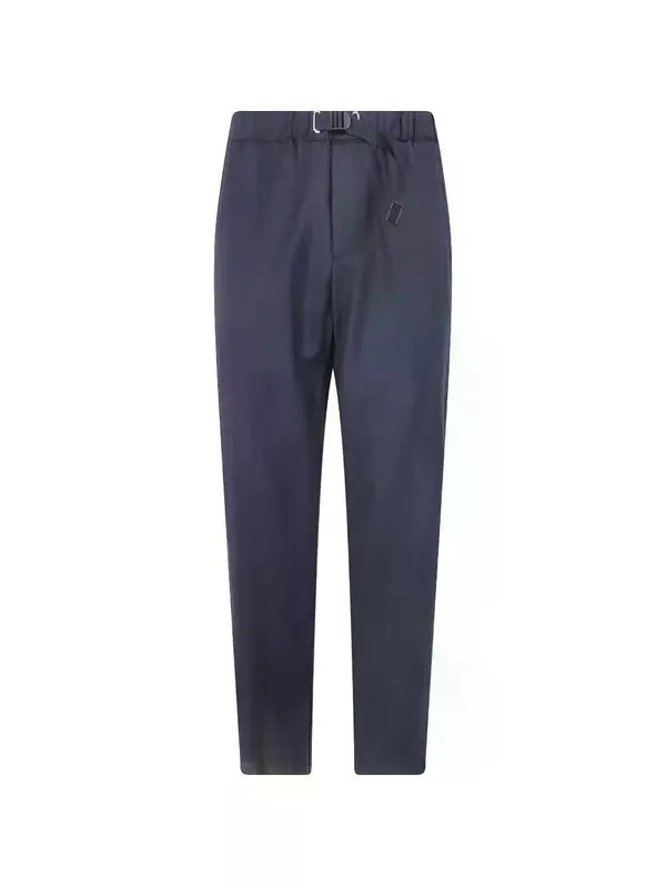 WHITE SAND Belted Straight-leg Trousers - Black