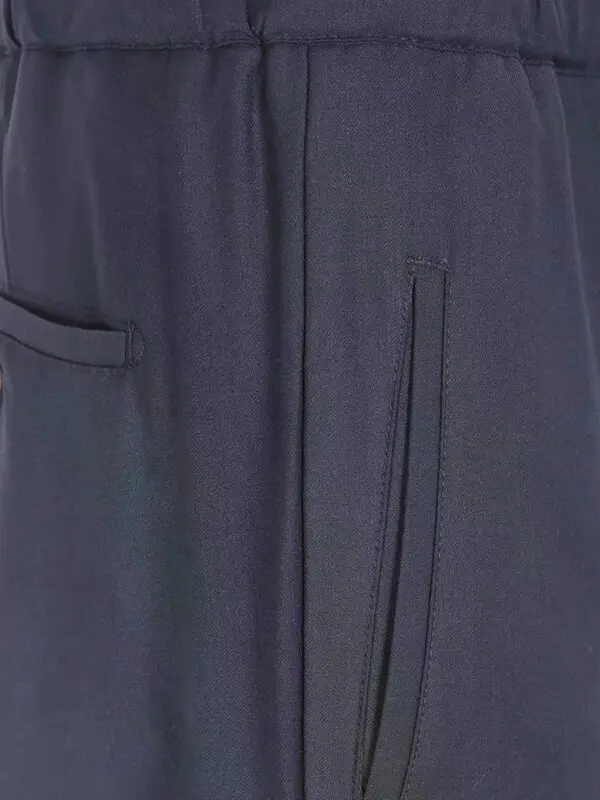 WHITE SAND Belted Straight-leg Trousers