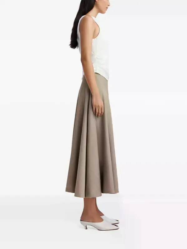 Anna Quan Scarpa Asymmetric-seam Flared Midi Skirt
