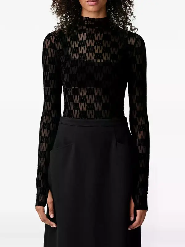 WRSTBHVR Logo-print High-neck Top