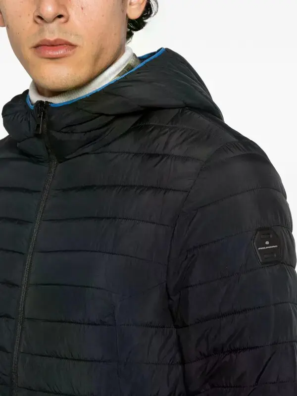 PIQUADRO Quilted Hooded Jacket