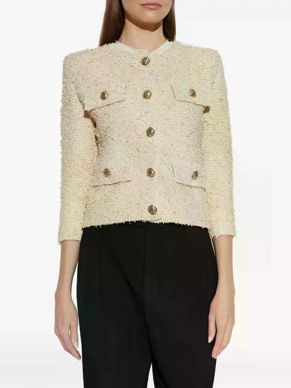 Balmain Beige Cropped Jacket