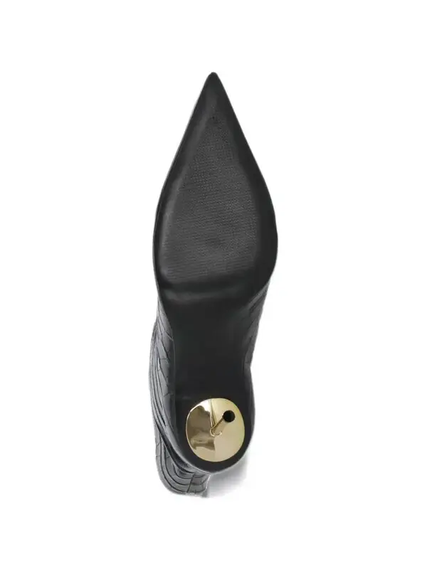 Schutz Crocodile-effect Stiletto-heel Ankle Boots